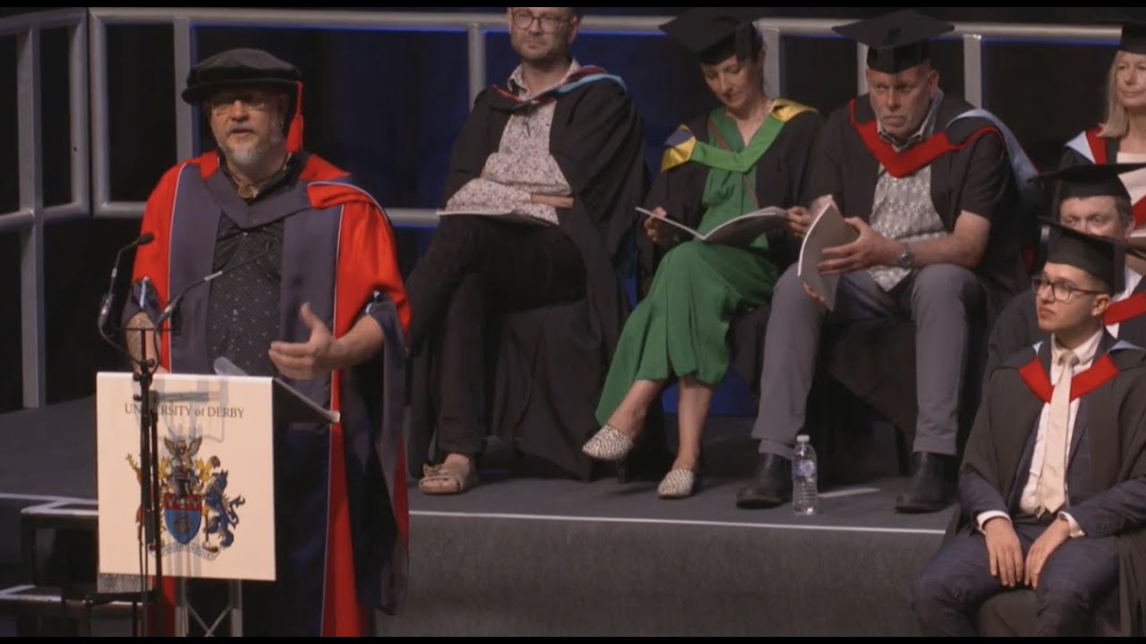 Liam Sharp Honorary Graduate at Derby University 2022