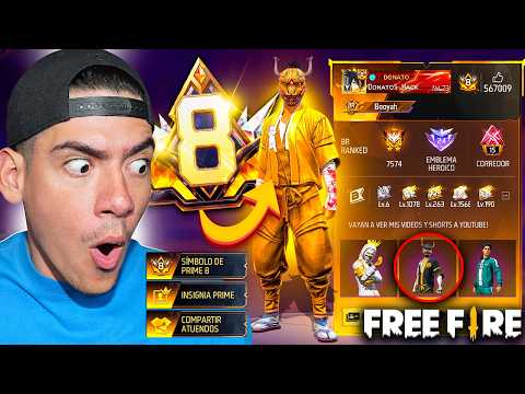 SOY PRIME NIVEL 8 en FREE FIRE y DESCUBRÍ CUÁNTOS DIAMANTES HE GASTADO !! - TheDonato