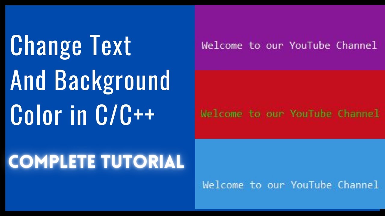 Change Text and Background color in C++ #textcolor