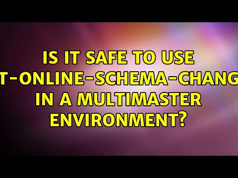 Is it safe to use pt-online-schema-change in a multimaster environment?