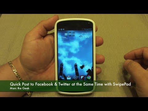 Update Facebook & Twitter Status at the Same Time with SwipePad