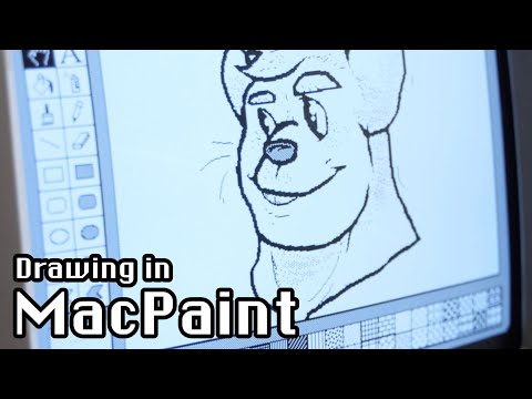 Drawing in the original MacPaint | Drawing in MacPaint #1