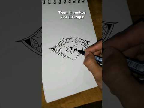 Sukuna mouth drawing tutorial #anime #animedrawing #sukuna #shorts