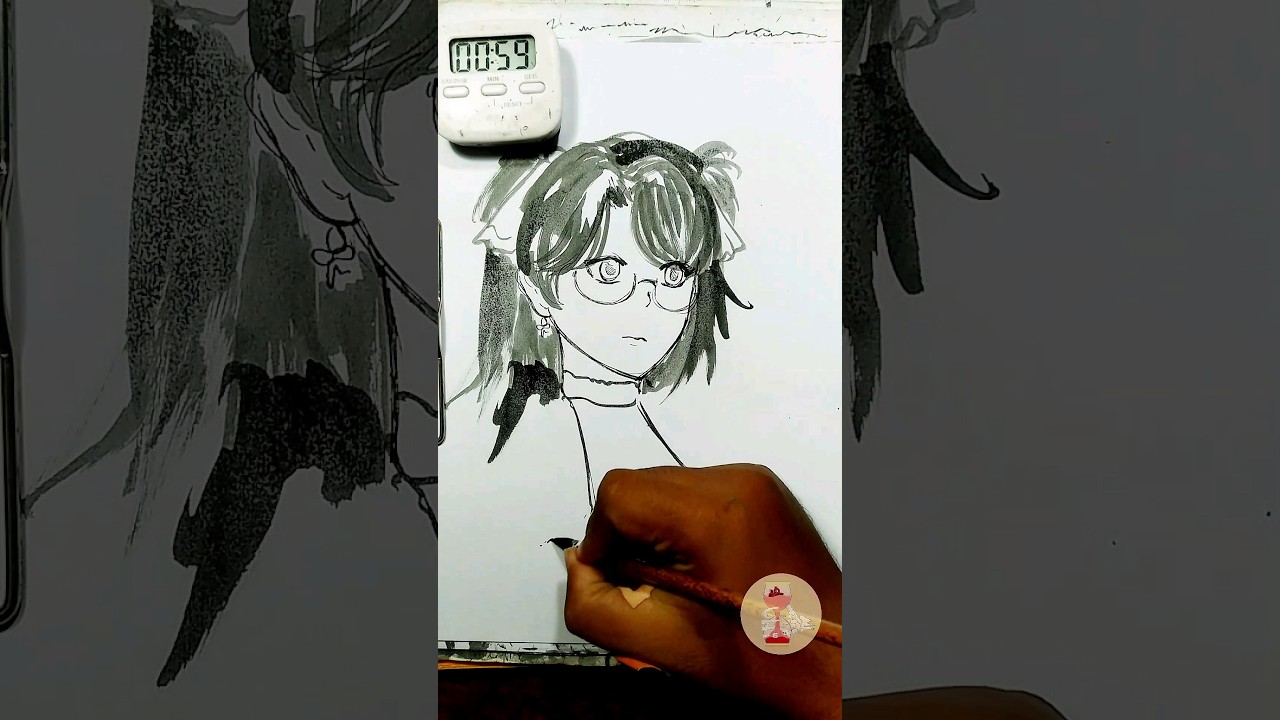 Draw Zhezhi Wuthering Waves in 5 minutes #wuwa #sketch #drawing #animegirl #cute