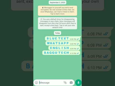 How to Write Blue Text in Whatsapp Chat