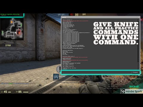 Run ONE command for all practice commands. And get knifes!!!! CS:GO Tutorial.