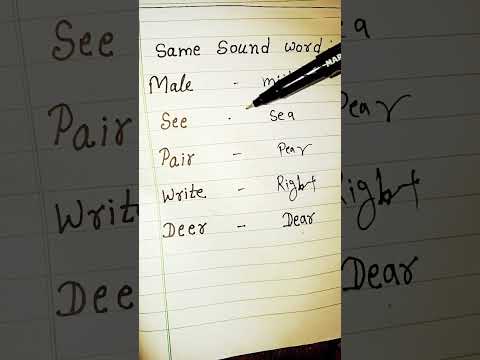 Same sound word... Really Amazing||#homophones #short #viral