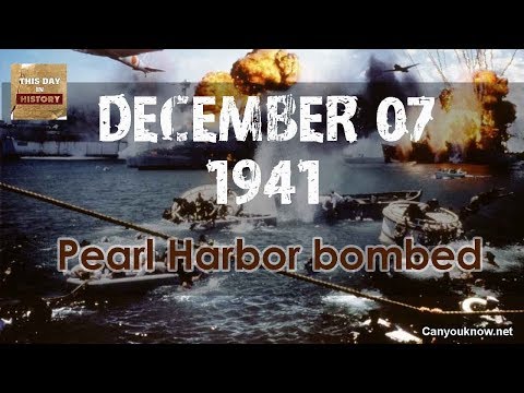 Pearl Harbor bombed December 7, 1941 This Day in History