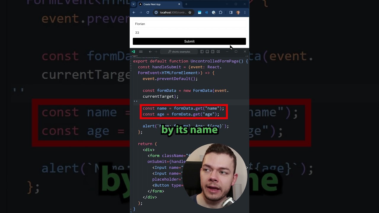 Controlled vs Uncontrolled Form Inputs in React 💡 #reactjs #reactdevelopment #reactjstutorial #react