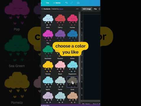 Change colors of a Canva element with Duo Tone #shorts