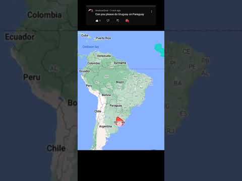 URUGUAY ON PARAGUAY - TRUE WORLD MAPS