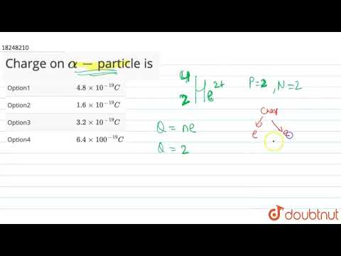 Charge on `alpha-`particle is