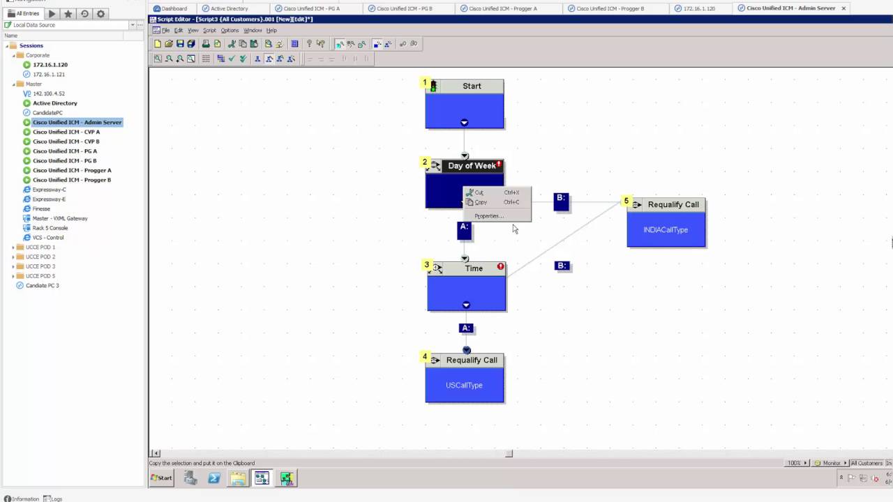 UCCE Scripting Lab 4   Develop a Script to route calls based on Time and Date