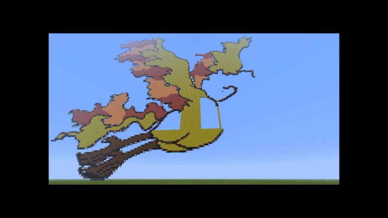 Minecraft Pixel Art - Moltres Timelapse