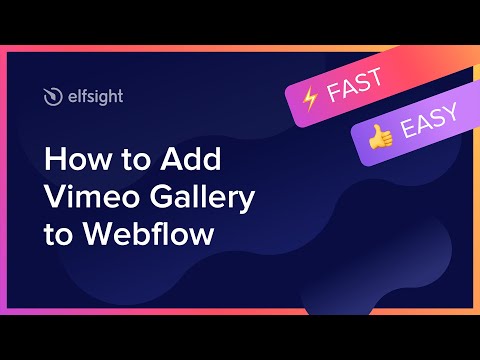 How to Embed Vimeo Video Gallery Widget on Webflow