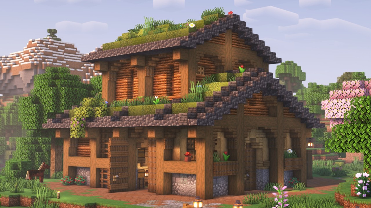 Minecraft - How to Build a Barn for Animals / Horse Stable [Tutorial ...