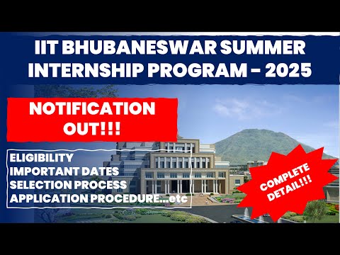 IIT Bhubaneswar Summer Internship Program 2025 | Apply Now! | The researchist 🚀🎓