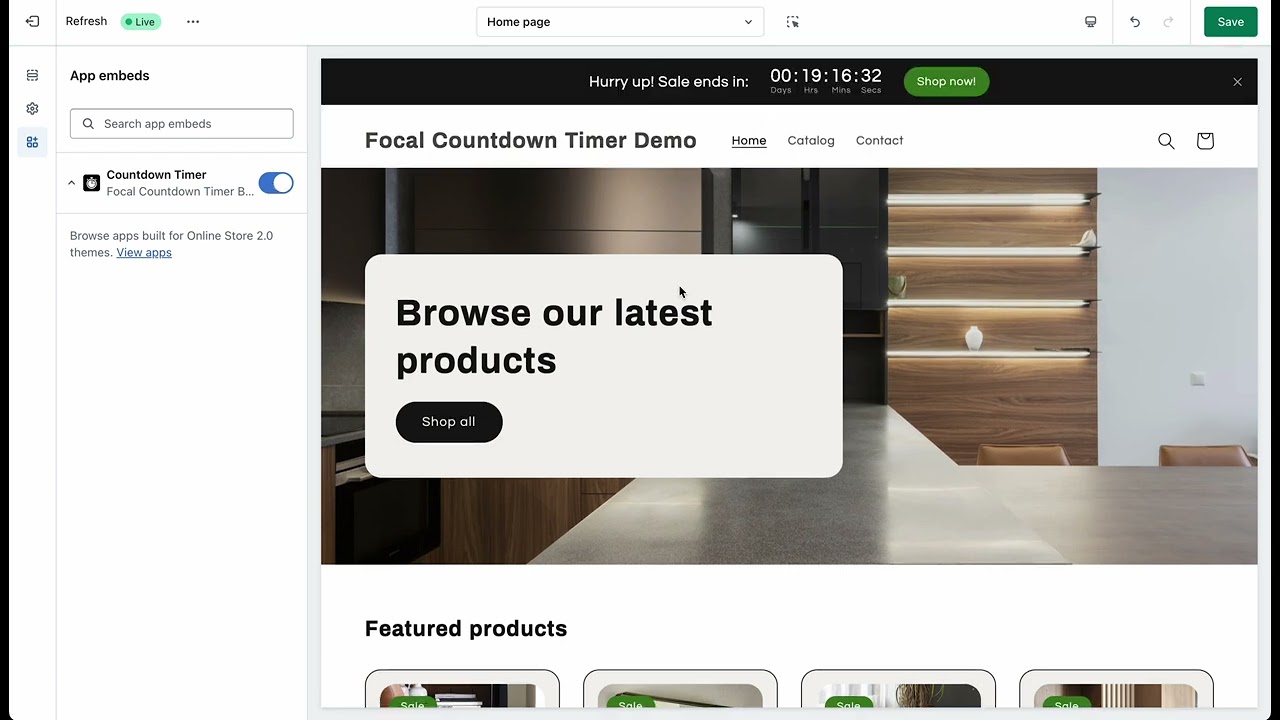 How to activate the Focal Countdown Timer Builder app