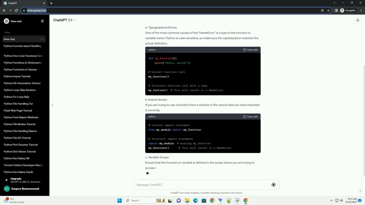 python function is not defined
