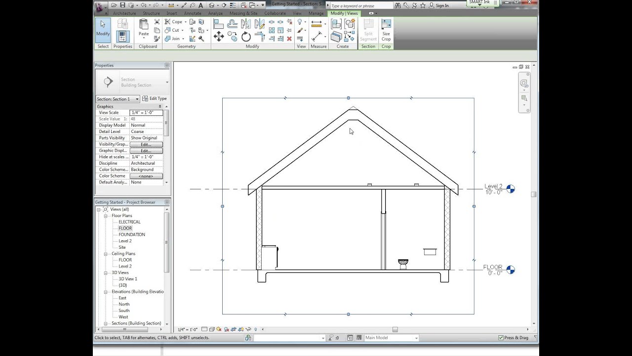Revit tutorial Building Section