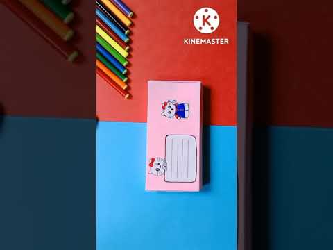 diy hello kitty pencil box / homemade pencil box 😻🥡✨ #shorts #diy #pencilbox
