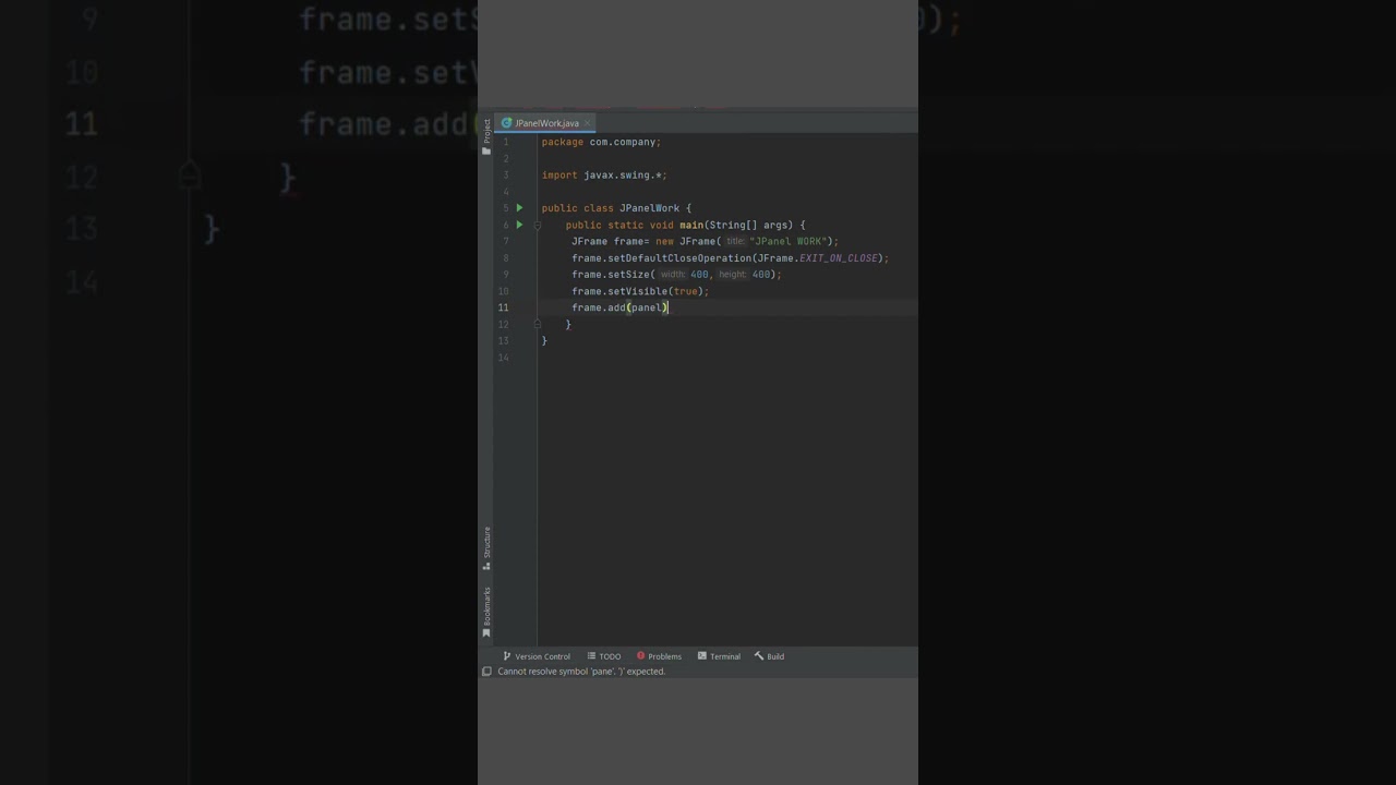 JPanel in JAVA Swing SHORTS  #java #javatutorial  #javaprogramming