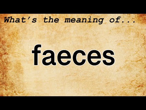Faeces Meaning : Definition of Faeces