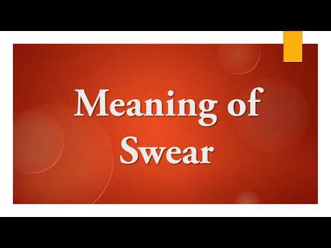 Meaning of Swear