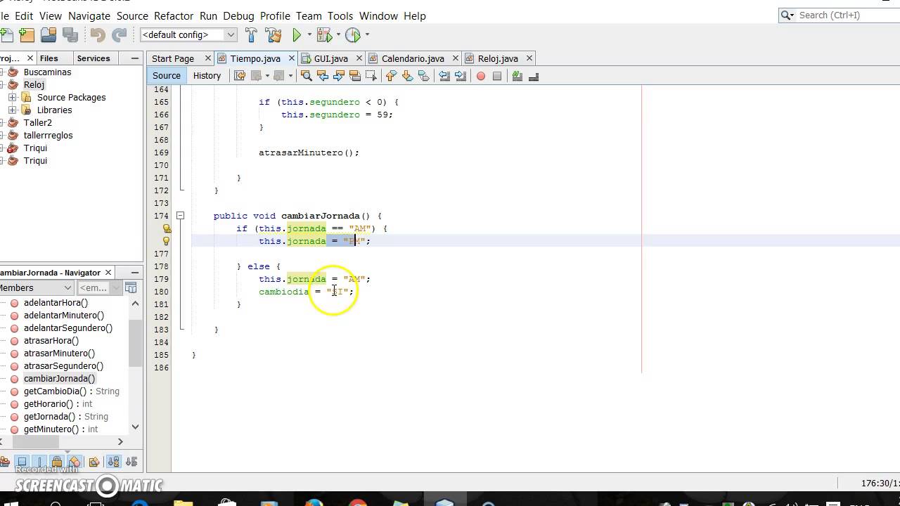 Programar Reloj Java