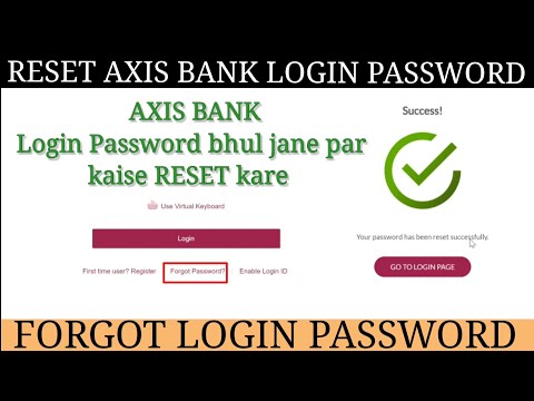 how to reset axis bank net banking password || axis bank internet banking password reset