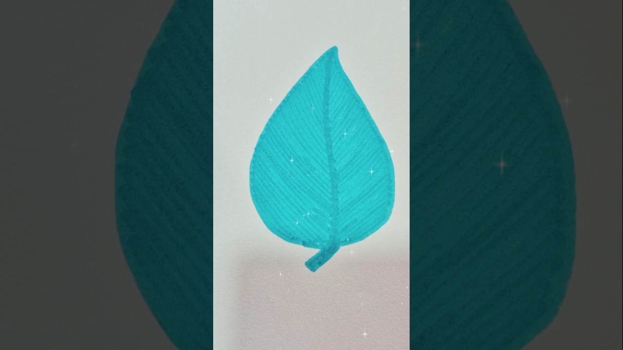 How to draw a easy leaf 🍃 #easy leaf drawing #drawing tutorial #trending shorts #viral video