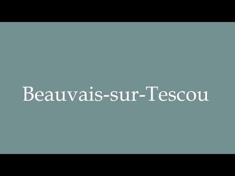 How to Pronounce ''Beauvais-sur-Tescou'' Correctly in French