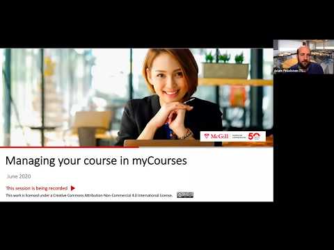 Managing your course in myCourses (June 9, 2020)