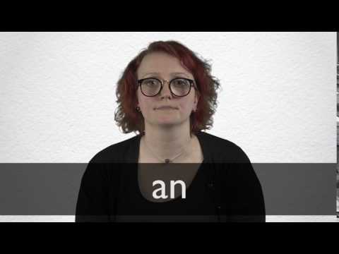 How to pronounce AN in British English