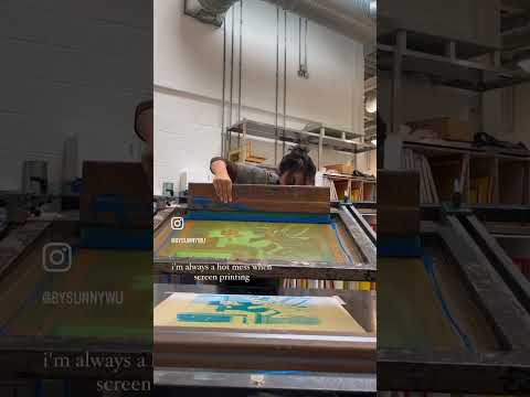 silkscreen day #artistdiaries #artschool #artcollege #artstudent #artvlog #livingabroad