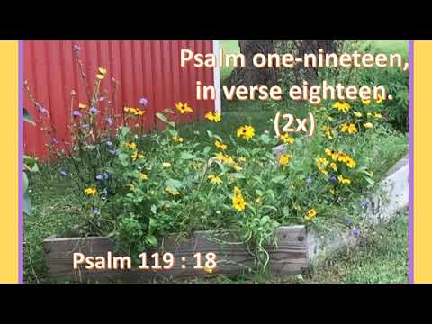 Psalm 119:18 Open thou mine eyes,KJV singalong w lyrics,C