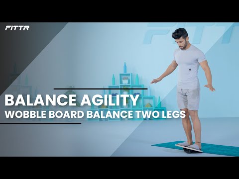 How To Do Wobble Board Balance Two Legs | Exercise Video