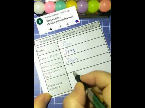 🍀Jiya Signature ✍️❣️#ytshorts #youtubeshorts #youtube #sign