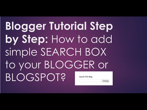 How I Made my Blog : How to add simple SEARCH BOX to your BLOGGER OR BLOGSPOT?