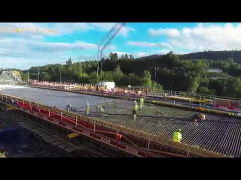 Støp av Vebekk bru E16 Timelapse