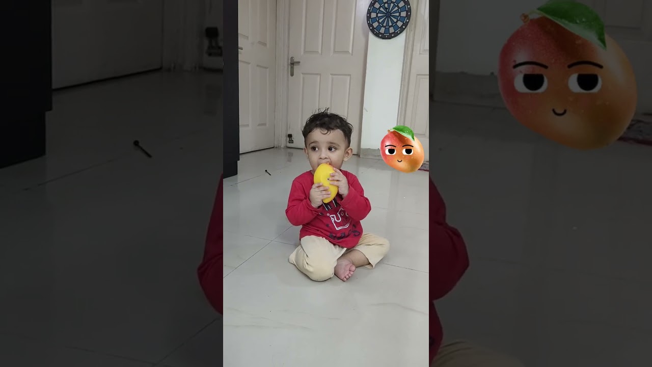 little cute baby mango eating 🥭 #viral #shorts #trending
