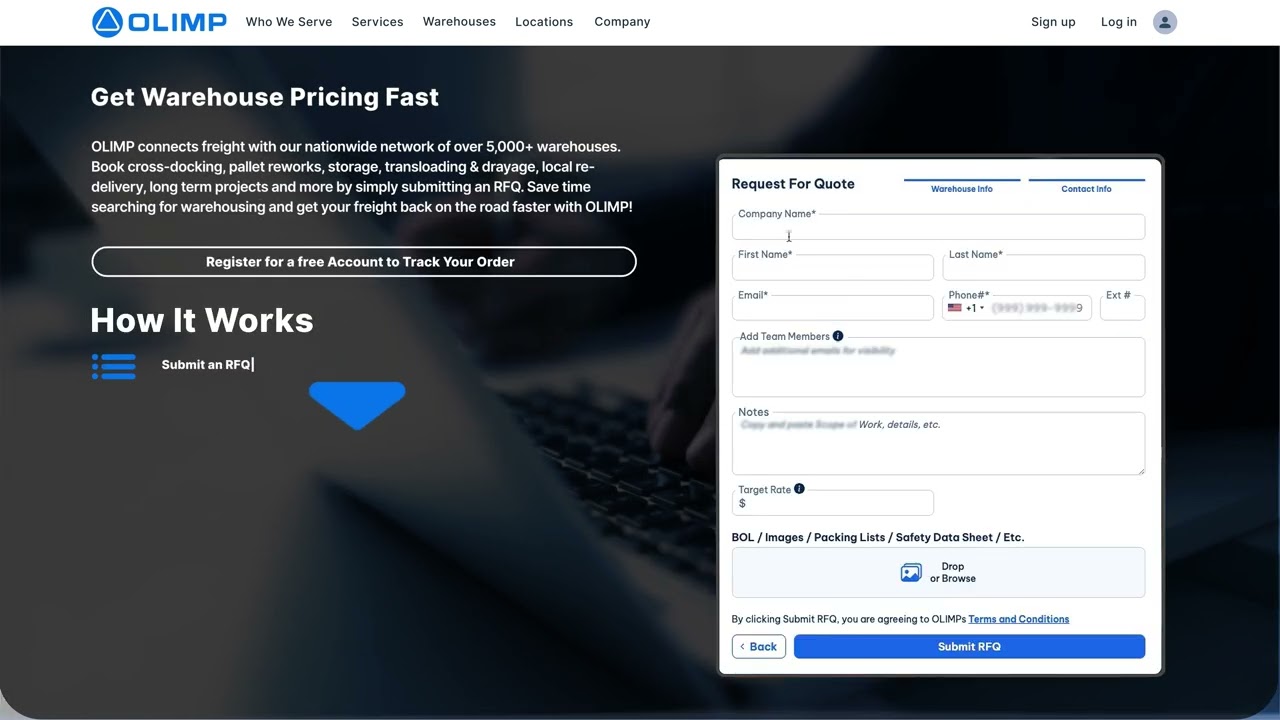Get a Warehouse Quote in 30 Minutes! | How to Submit an RFQ with OLIMP