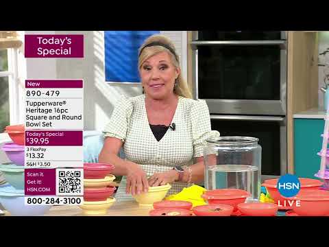 Tupperware Heritage 16piece Square and Round Bowl Set