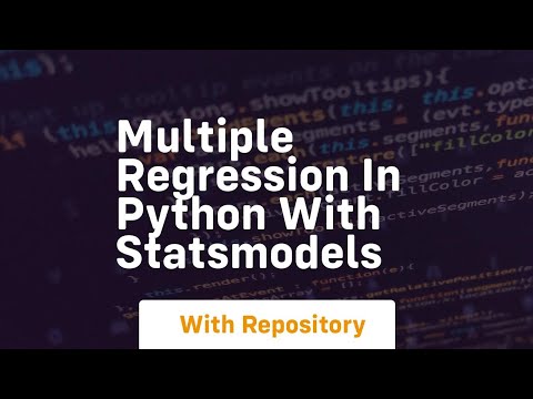 Multiple regression in python with statsmodels