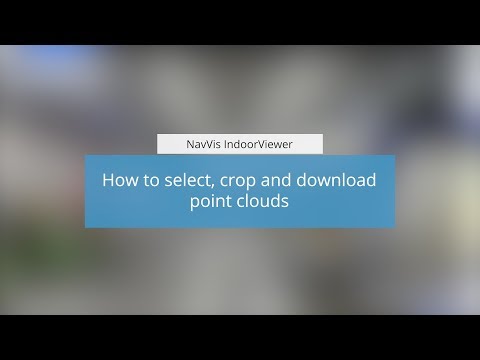 How to select, crop and download point clouds