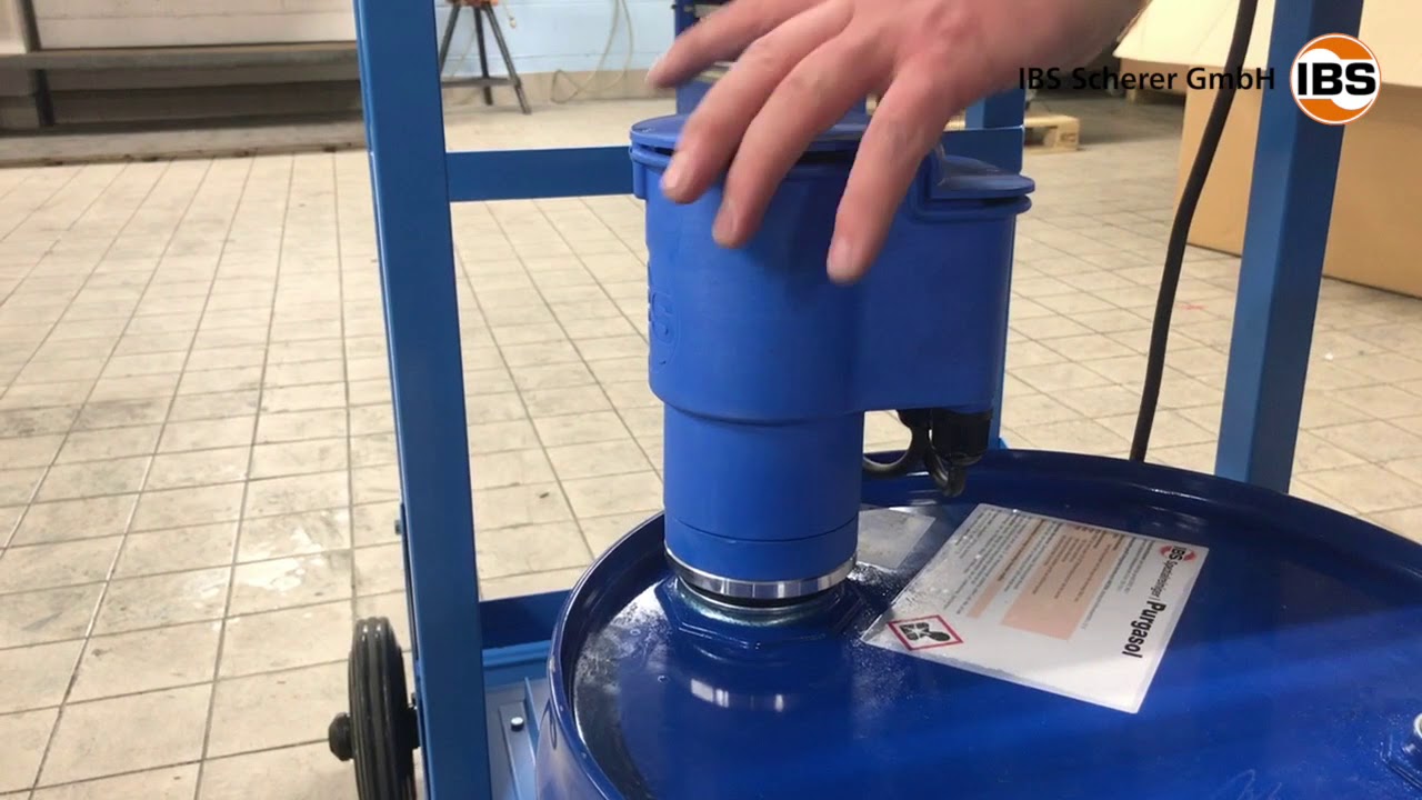 Parts cleaner F2 with connection for one 50 litre cold cleaner drum, mobile