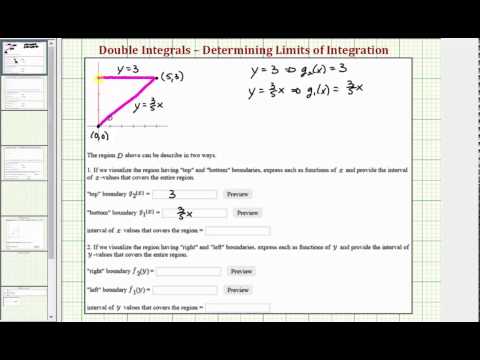 Ex: Double Integrals – Describe a Region of Integration (Triangle ...