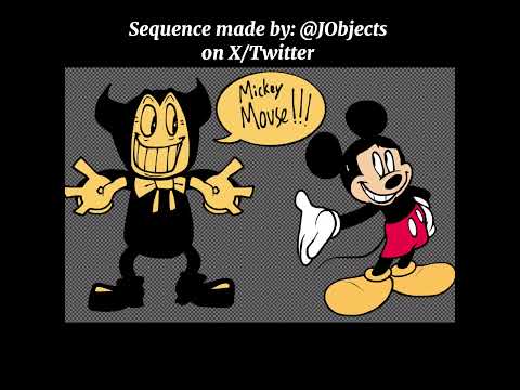 Bendy (Ollie) meets Mickey Mouse