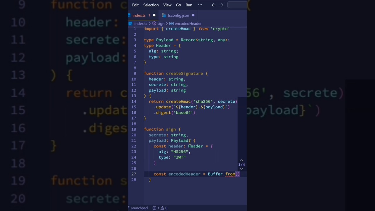 How to create a JWT from scratch in Node.JS #coding #nodejs #javascript #typescript #software