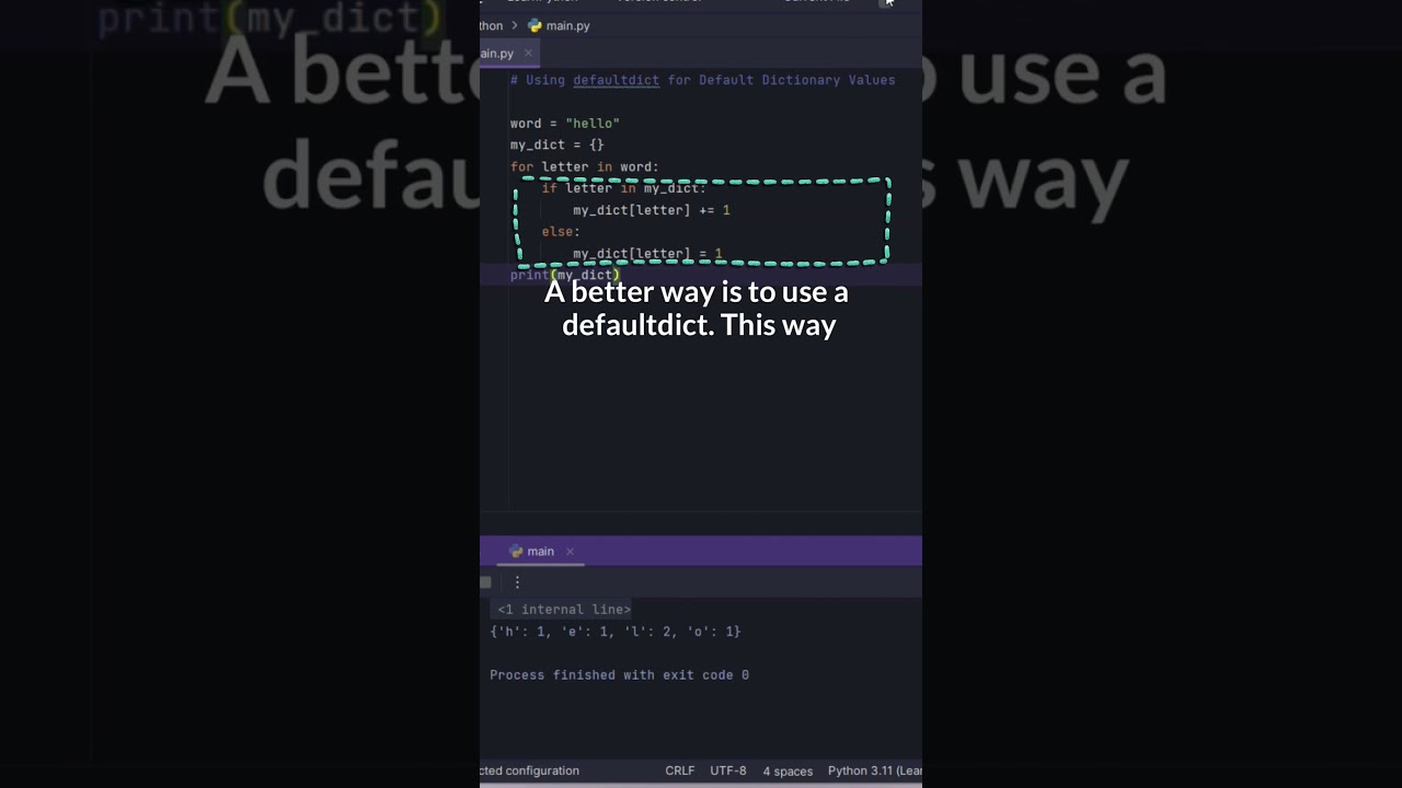 Simplify Your Code with Python defaultdict #pythontutorial #coding #learnpython